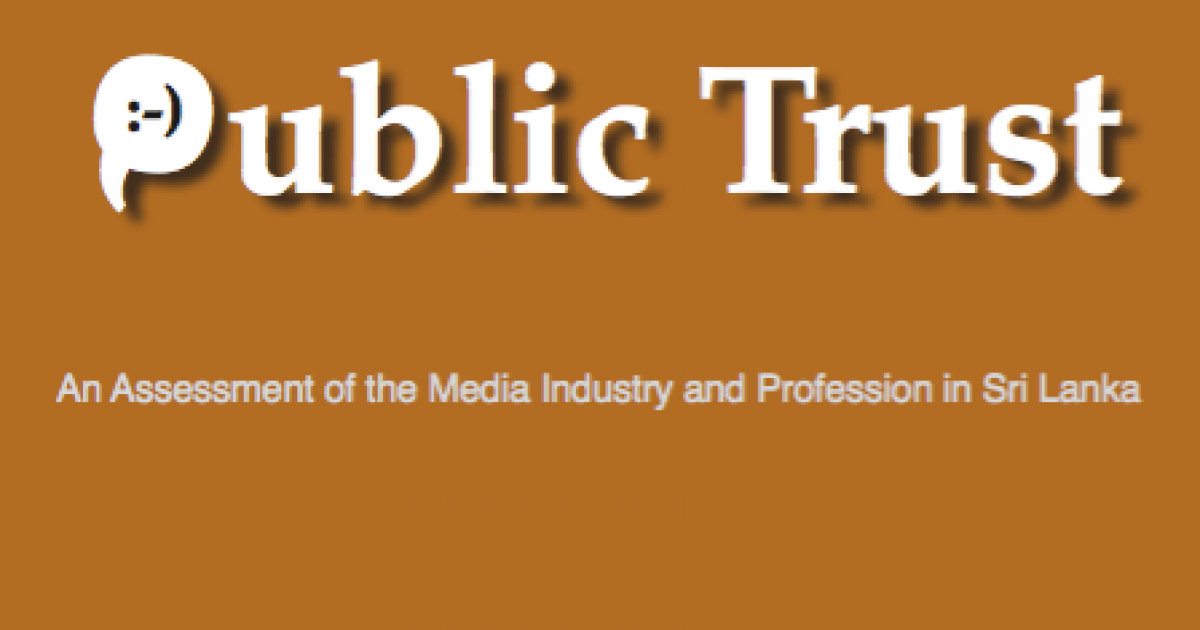 Rebuilding Public Trust - An assessment of the media industry and ... Rebuilding Public Trust - An assessment of the media industry and ...
