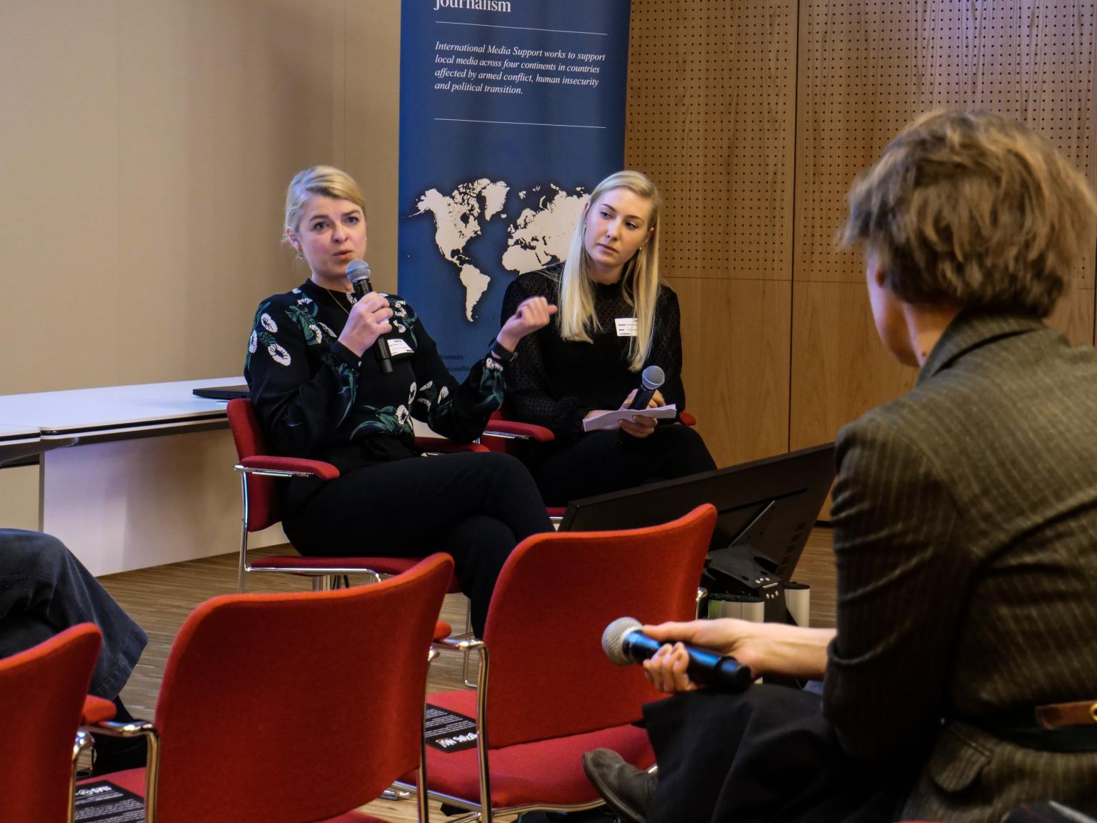 Christina Rosendahl Mette Marie Yde and moderator Emma Lygnerud Boberg ...
